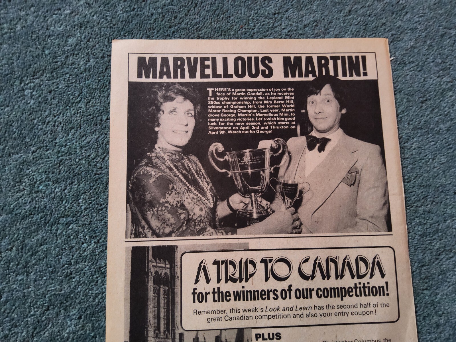 Xm64 Ephemera 1978 Picture Martin Goodall Mrs Bette Hill | eBay