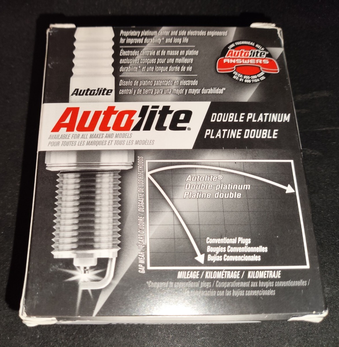 New 4 pc Autolite Double Platinum APP3923 Spark Plugs 88901028 4639 41 ...