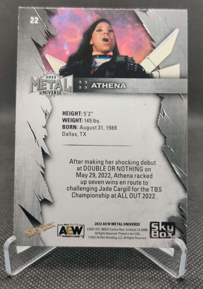 2022 Upper Deck SkyBox Metal Universe AEW #22 Athena wrestling card | eBay