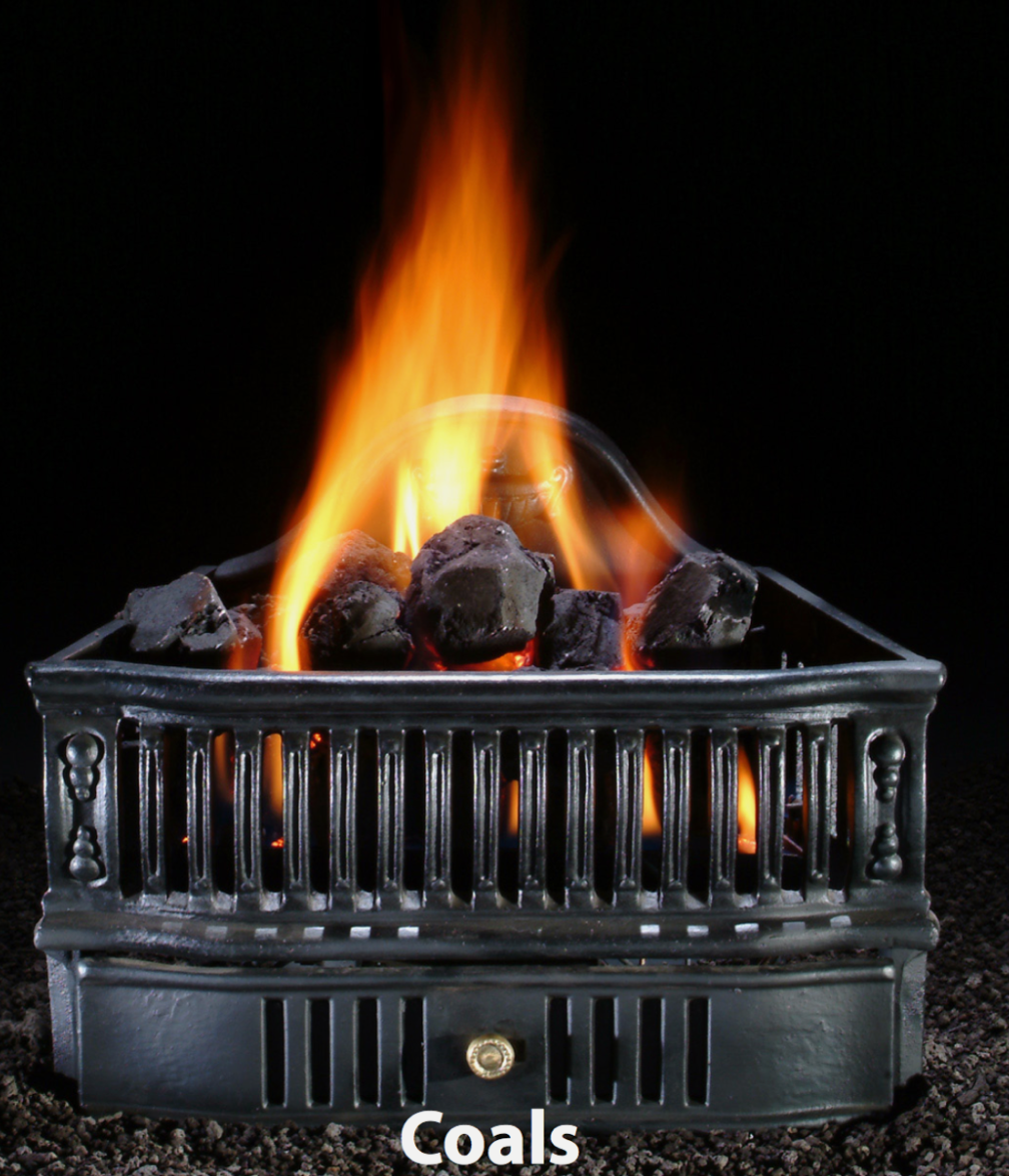 Hargrove Gas Log Style Olde World Coal Basket Natural Gas | eBay