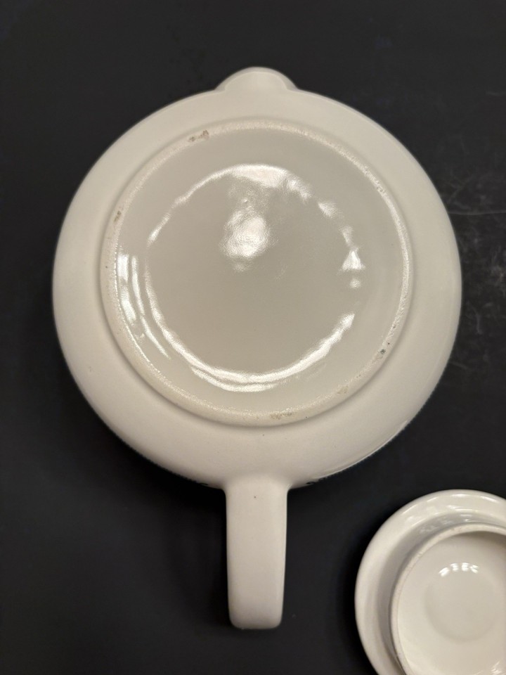 Vintage Royal Blue CURRIER & IVES Sailing Ship Teapot | eBay