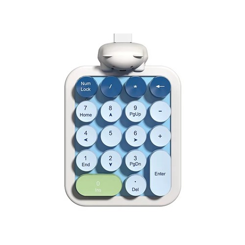 Bear Cartoon 2.4G Numeric Keypad, 18 Keys, Ideal for Accounting ...