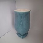 MCM Red Wing Pottery Vase Footed Vintage Teal with White Interior ...