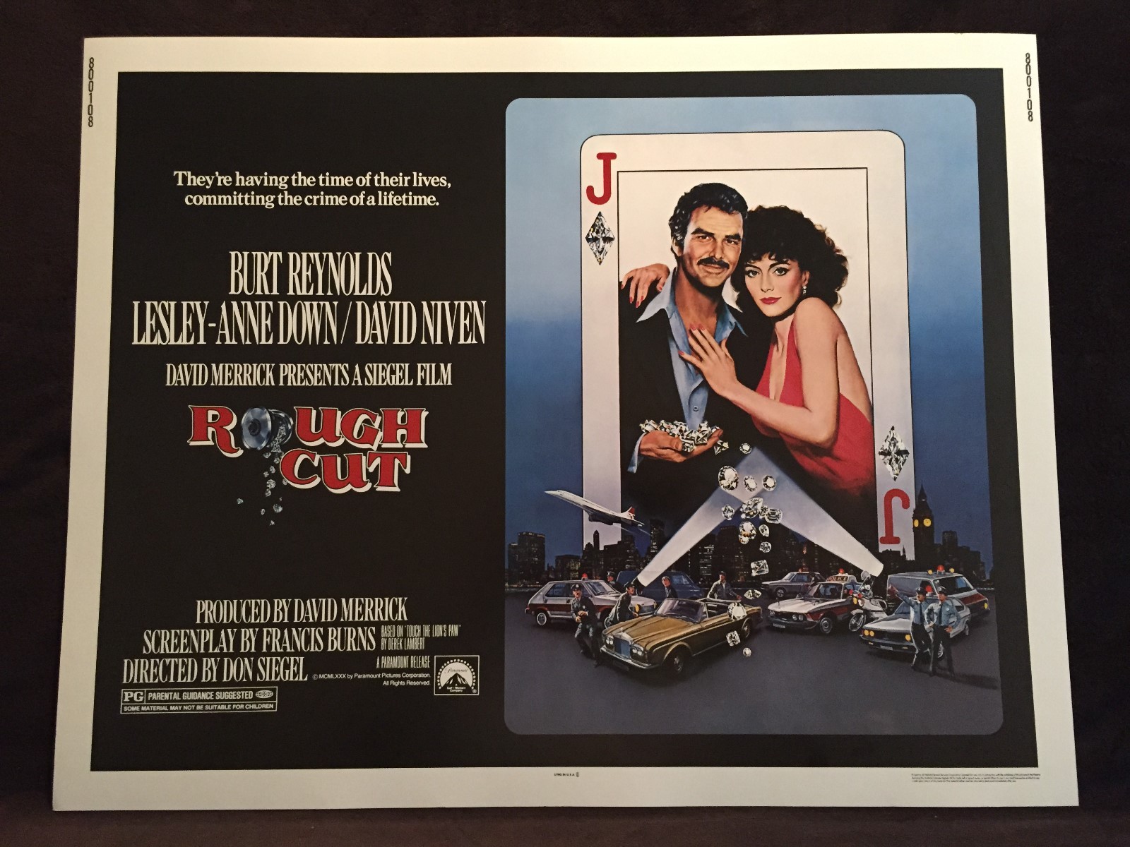 ORIGINAL 1980 ROUGH CUT Half Sheet Movie Poster 22 x 28 BURT REYNOLDS ...