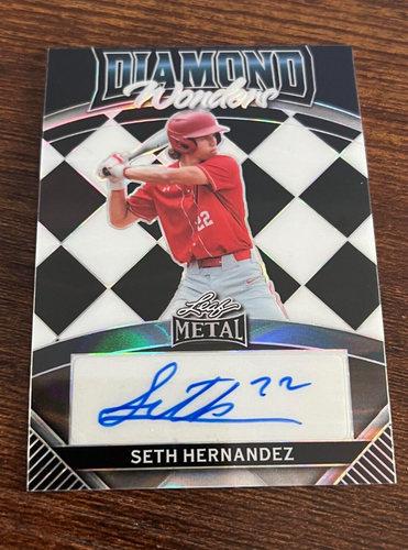 SETH HERNANDEZ 2024 LEAF METAL DIAMOND WONDER BLACK AUTO # 3/3 ...