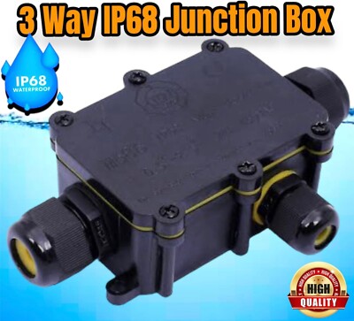 3 Way Waterproof Electrical IP68 Junction Box Cable Connector Wire ...