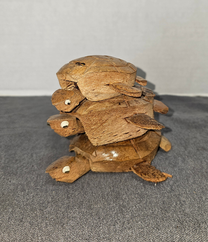 Carved Coconut Shell Wobble Head Sea Turtles | eBay