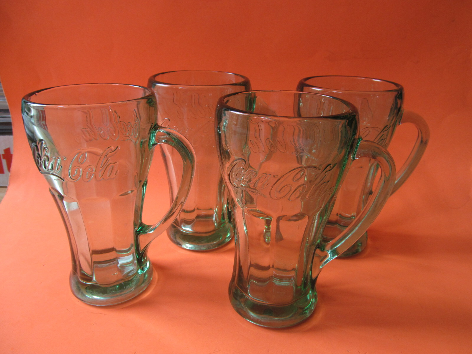 Coca-Cola Mugs Glasses w/Handles, Coke Float Cups, 14 Oz Lot of 4 | eBay
