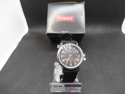 NEW MEN'S TIMEX WEEKENDER T2N647 BLACK SILVER NYLON SLIP THRU STRAP WATCH 2023 | eBay
