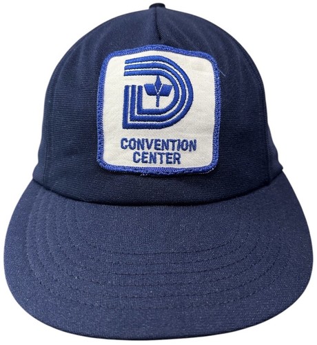Vintage Convention Center Hat Cap Adjustable Snap Back Blue Made In USA ...