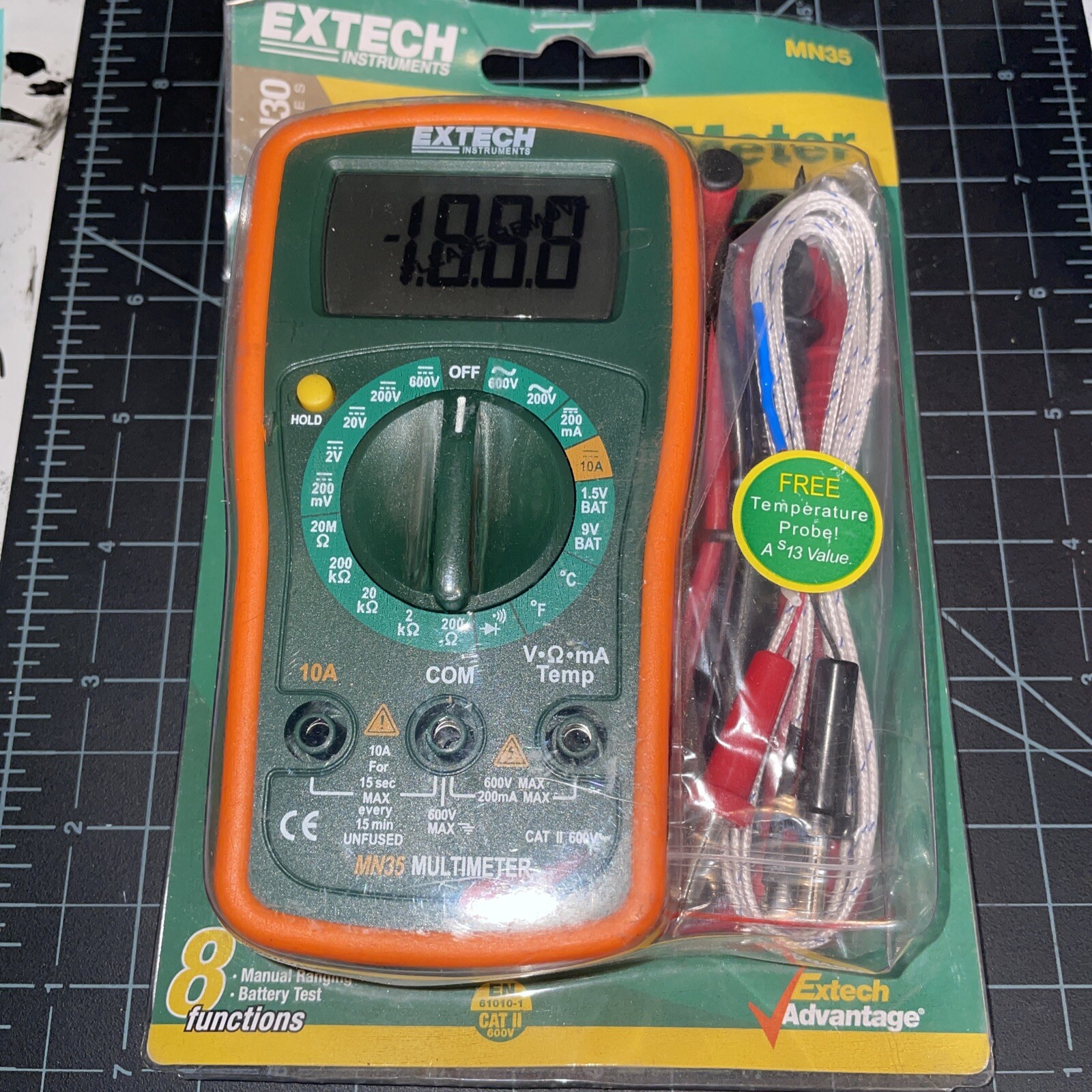 Extech MN35 Cat II 600v Digital Mini Multimeter for sale online | eBay