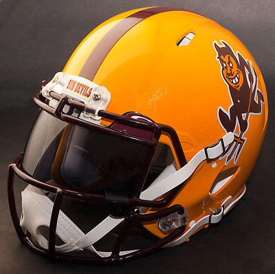 *CUSTOM* ARIZONA STATE SUN DEVILS ASU NCAA Riddell SPEED Replica ...