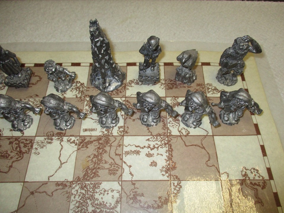 HOBBIT CHESS SET 1979 FELLOWSHIP FOUNDRY COMPLETE SET KEVIN O'HARE ...