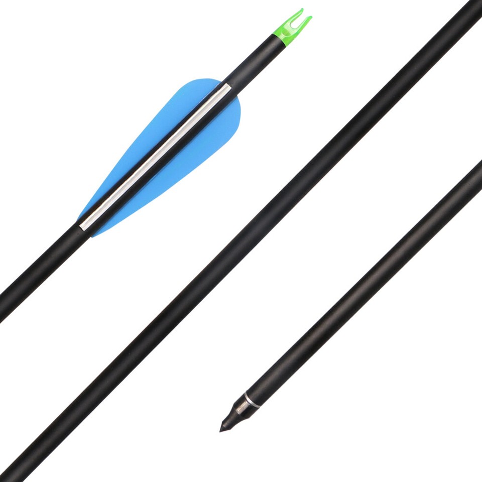 Archery 30" Carbon Arrows Practice & Hunting Arrowheads for Compound ...
