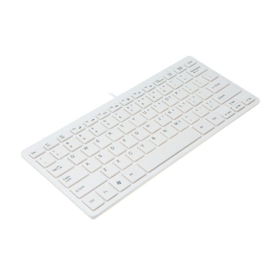 Mini Slim USB Wired Compact Thin Keyboard for Desktop Laptop Mac PC UK ...