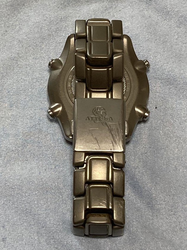 Citizen Attesa 0855-H01215 Vintage Eco-Drive Green Slv Quartz Mens ...