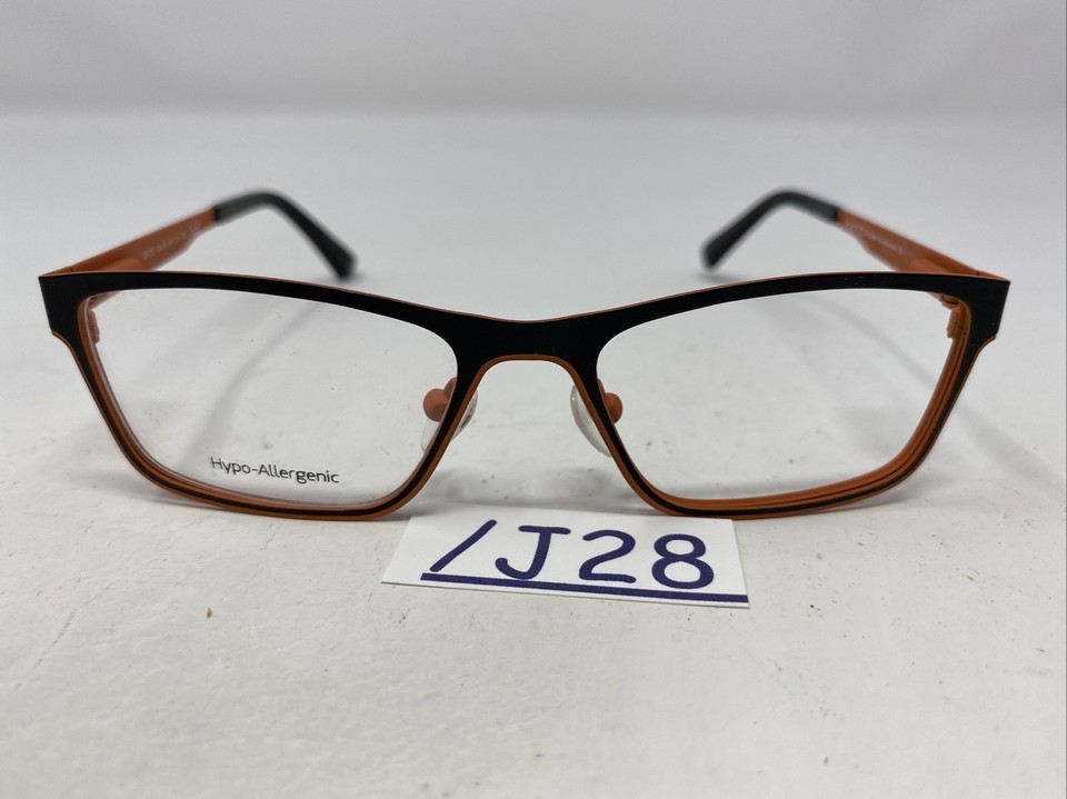 Dutz DK 123 Col.95 44-16-125 Orange/Black Metal Full Rim Eyeglasses ...