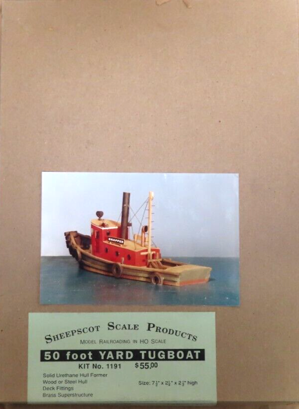SHEEPSCOT SCALE PRODUCTS KIT NO. 1191 50' YARD TUGBOAT HO SCALE | eBay