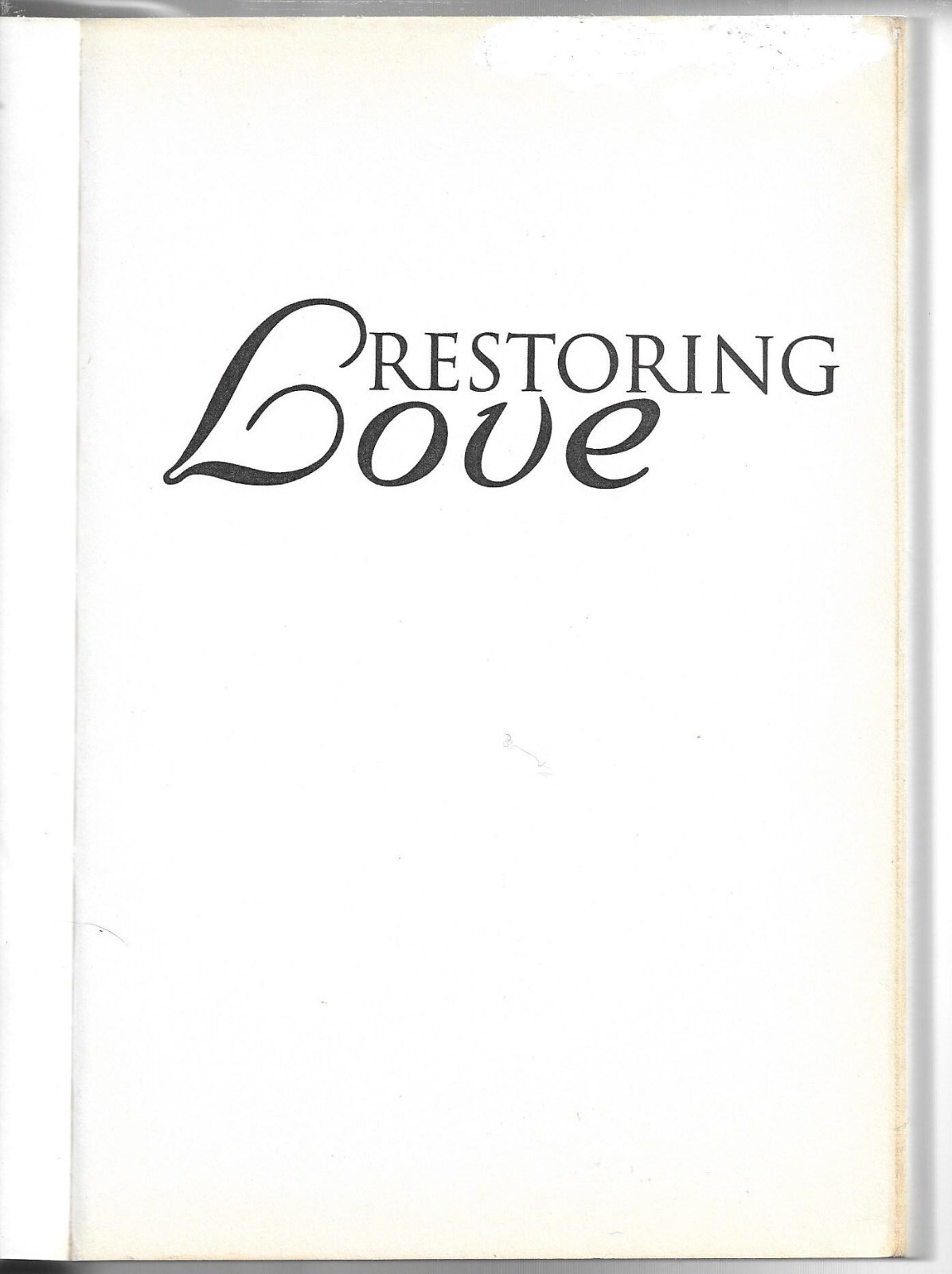 RESTORING Love, 12 Bible Studies series, Paperback,2001, by Debbie ...