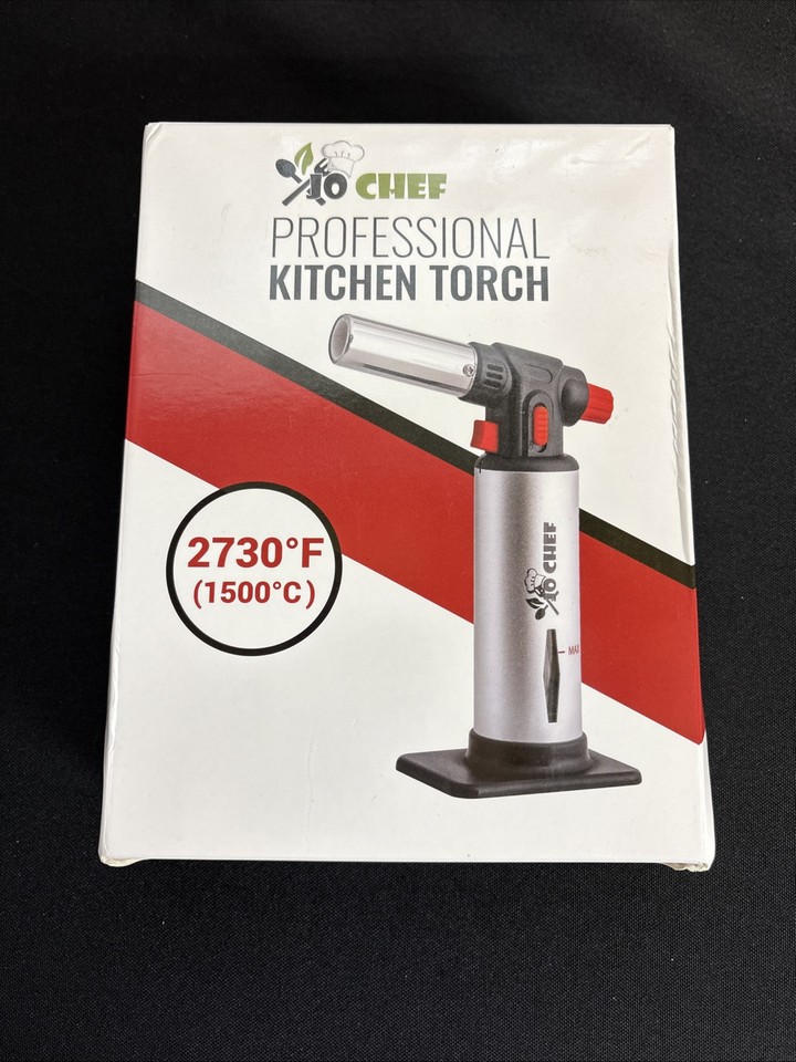 Jo Chef Adjustable butane Kitchen Blow Torch refillable 2730 degree F ...