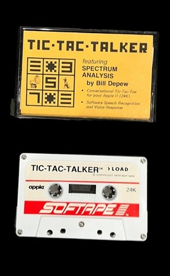 Apple II Game Tic Tac Talker Including Spectrum Analysis Soft ape RARE ...