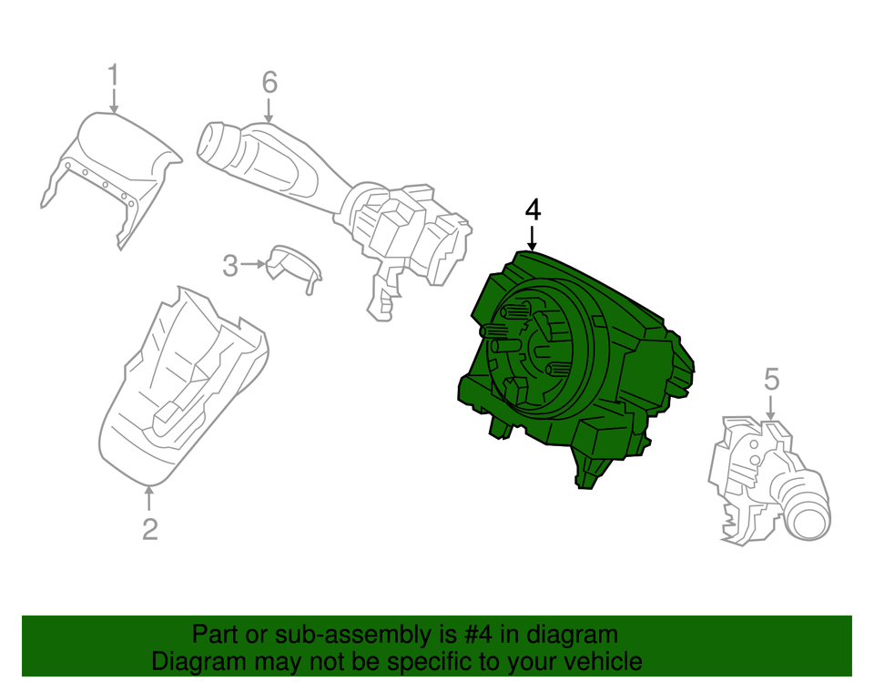 Genuine Volvo Steering Column Switch Housing 32350376 | eBay