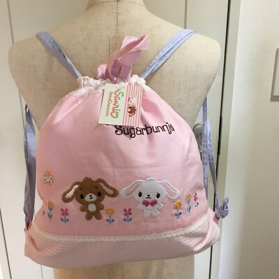 New Sugarbunnies knapsack backpack drawstring bag applique From Japan ...