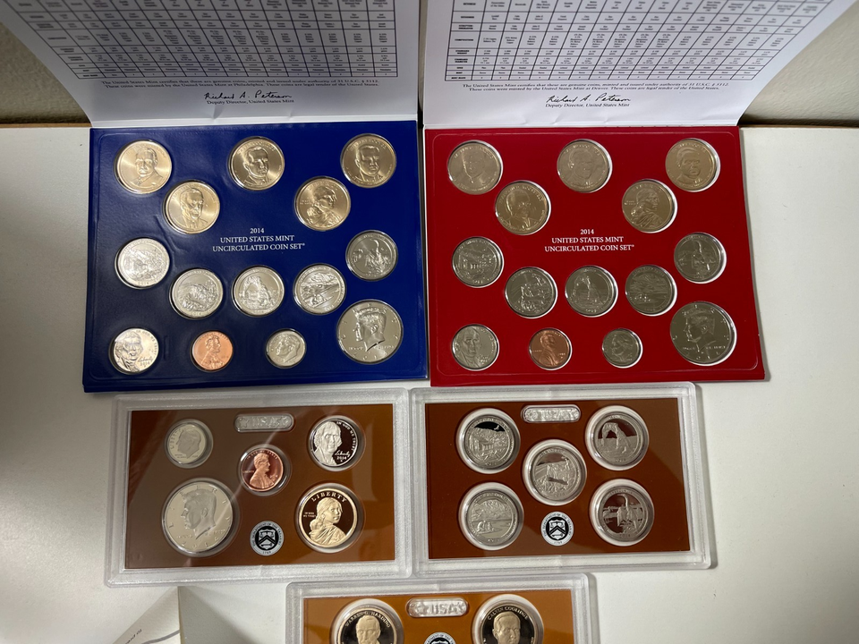 2014 P,D,S(Proof) Sets Complete Mint Set and Complete Proof Set-OGP&COA ...