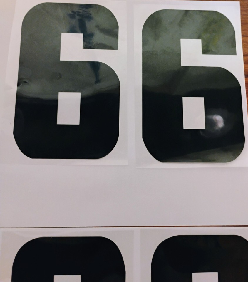 4" Vinyl Numbers- Iron On Transfer For T-Shirt & Other Fabrics | eBay
