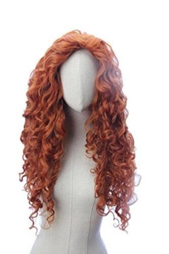 CosplayWigsCom Long Copper Red Curly Wave Inspired Merida Brave ...