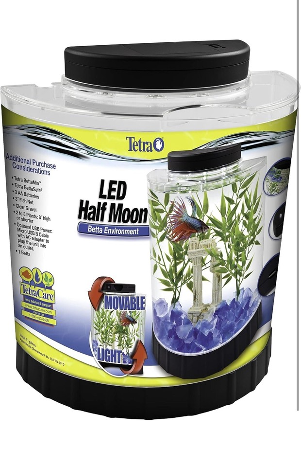 Tetra LED Half Moon Fish Tank Bowl Led lights 1.1 gallon tank | eBay