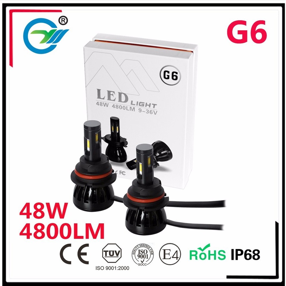 G6 LED HEAD LIGHTS 48W 4800L 9600 LUMEN TOTAL 9-36V 6000K IP68 9007 | eBay