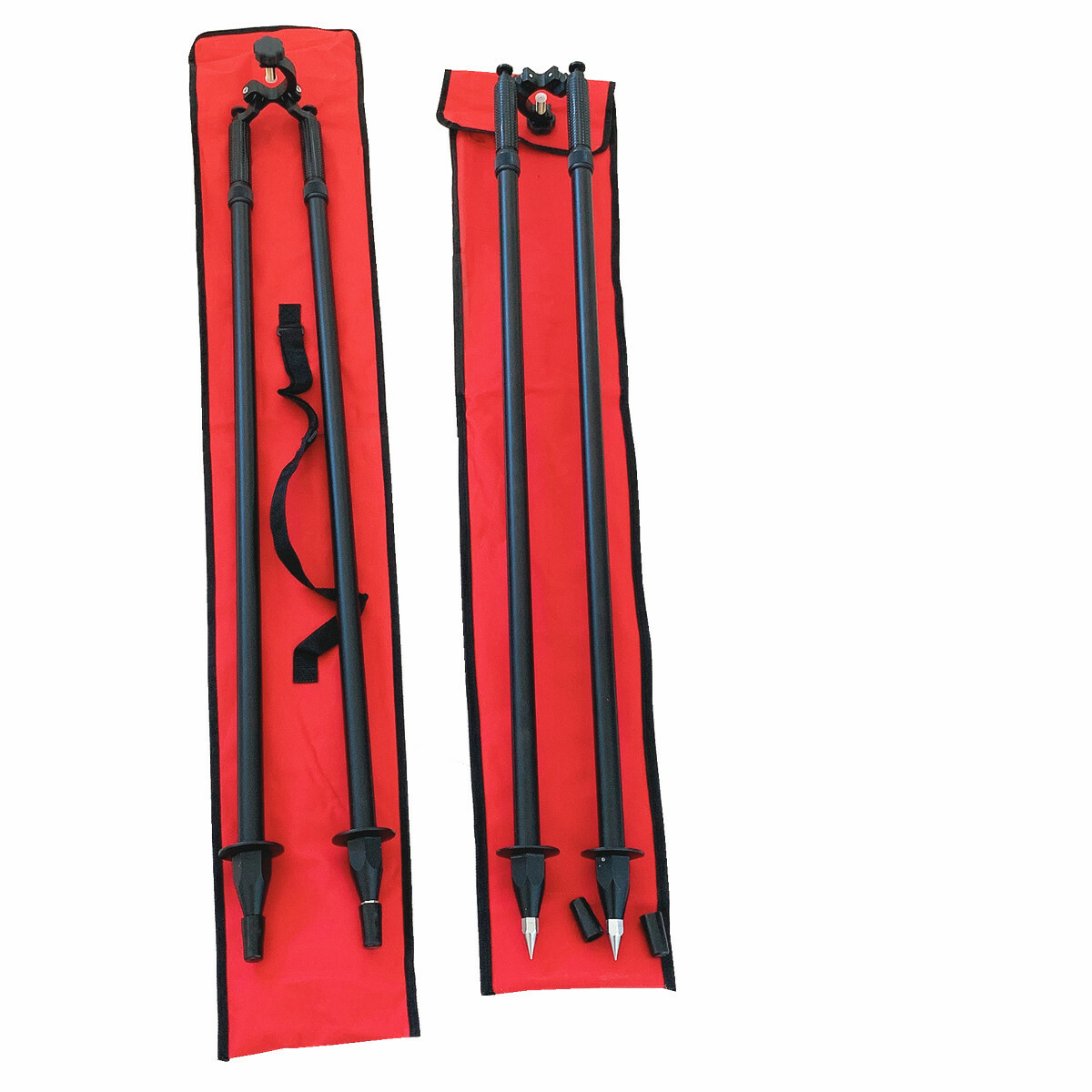 Bipod set of 2PCS thumb release range black prism pole surveying seco ...