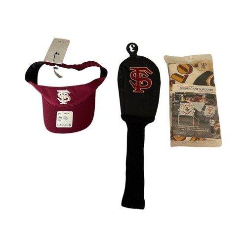 Florida State (FSU) Bundle: FSU Visor; FSU Chair Back Cover; FSU Golf ...