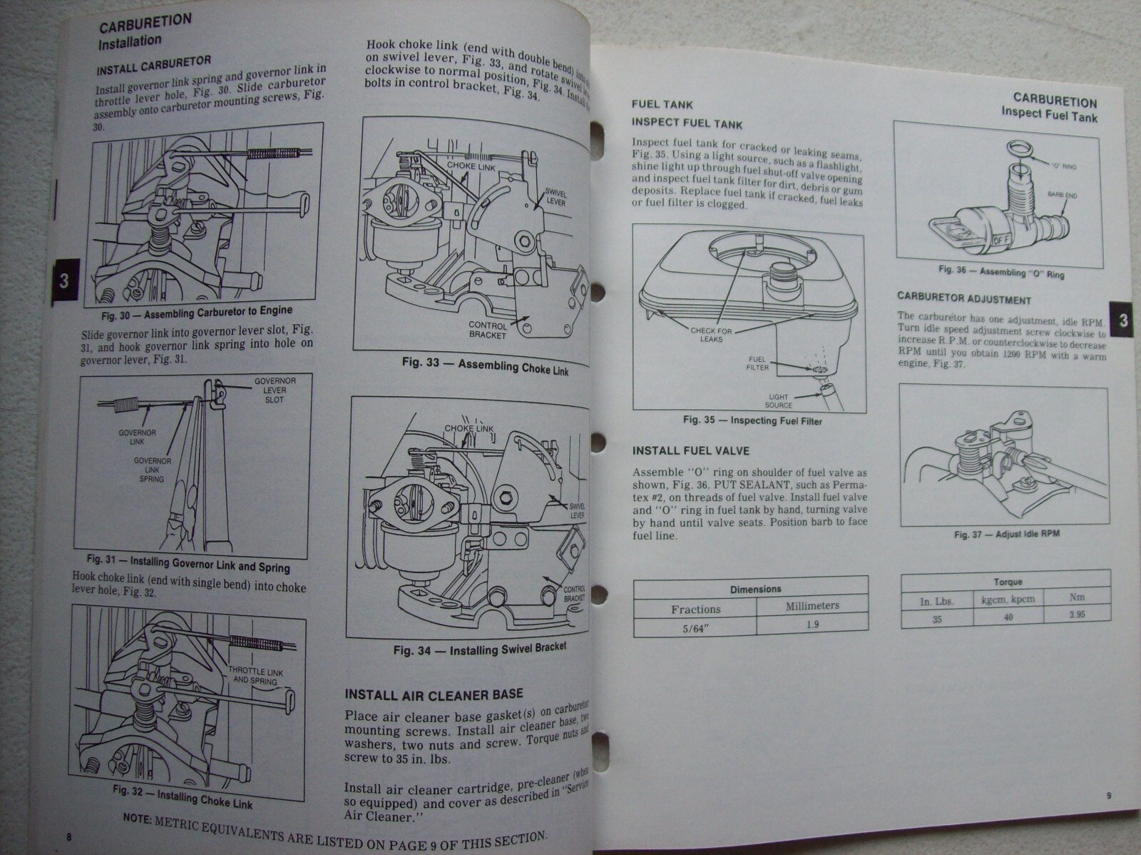 Briggs & Stratton Service Repair Instructions Manual 2-cycle Engine ...