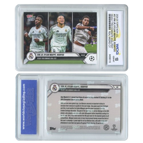 2024 Topps KYLIAN MBAPPE / VINI JR / RODRYGO Real Madrid CF #83 GEM ...