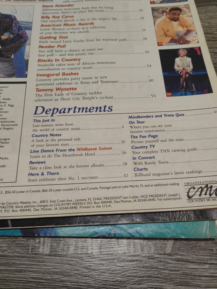 Country Weekly Magazines Lot Of 3: Merle Haggard, Billy Ray Cyrus ...