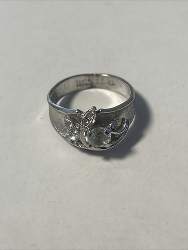 Vintage Women’s 18K GOLD ELECTROPLATED HGE Ring w/ Gemstones Size 8/8.5 ...