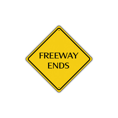 Freeway Ends Diamond Sign Road Expressway Highway End Notice Aluminum ...