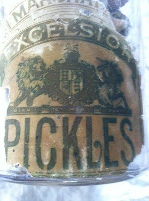 Very Rare Antique Pickles Jar Marshall Excelsior Orig Label Excellent ...