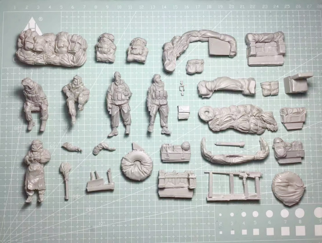 1/35 resin figures model Five SAS hardback troops in the Gulf War (W ...