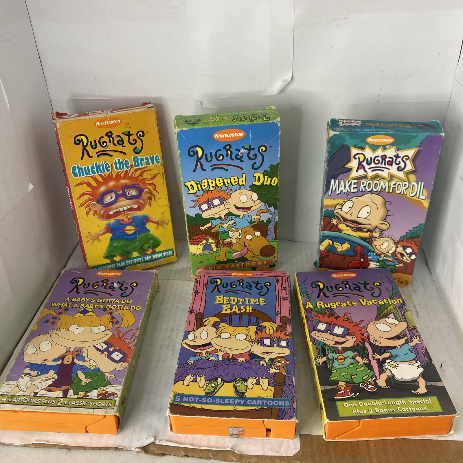 LOT 6 Orange VHS Nickelodeon Rugrats | Grelly USA