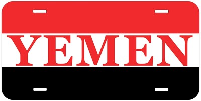 Yemen Flag with Country Name Novelty Car Tag License Plate | eBay