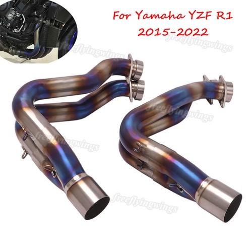 For Yamaha YZF R1 2015-2022 Exhaust Front Header Link Pipe Motorcycle ...