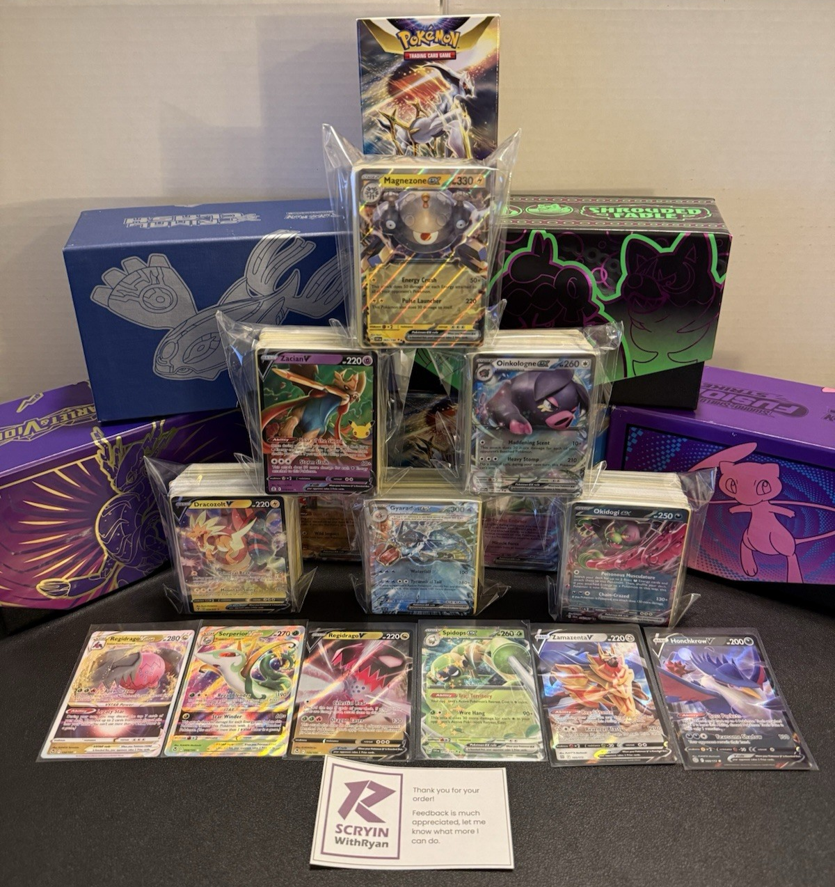 Pokemon Card Lot 100 OFFICIAL TCG Cards + Ultra Rare | VMAX GX EX VSTAR ...