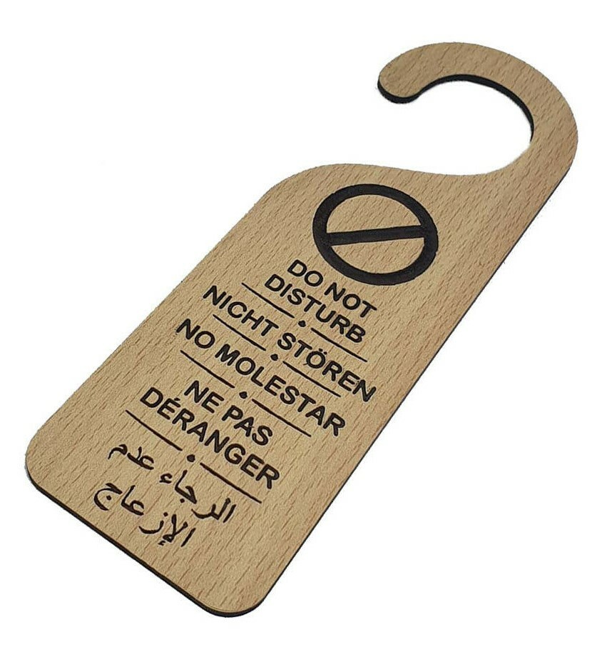 DO NOT DISTURB HANGING DOOR SIGN Hotels Office B & B Clean My Room ...