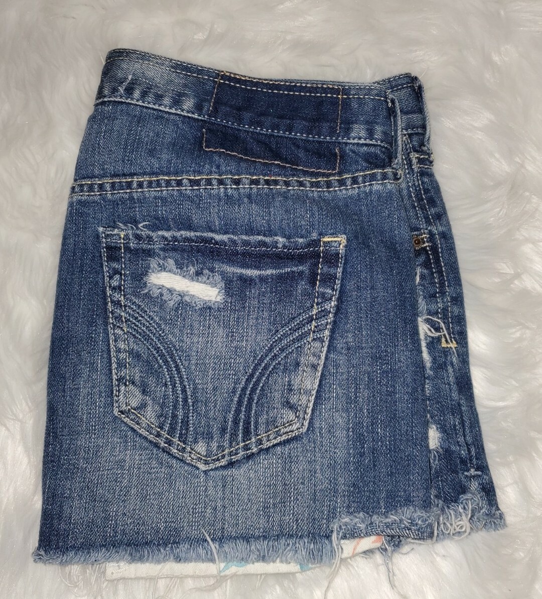 Hollister Micro Mini Denim Skirt Distressed Jean Dark… - Gem