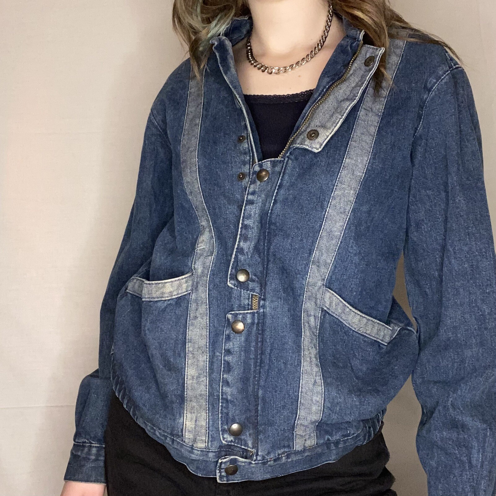 Rare Vintage 1980s Python Denim Jacket - Gem