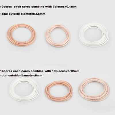 16cores Silver Plated 6N OCC Wire Cable for DIY Headphone cable Repair ...