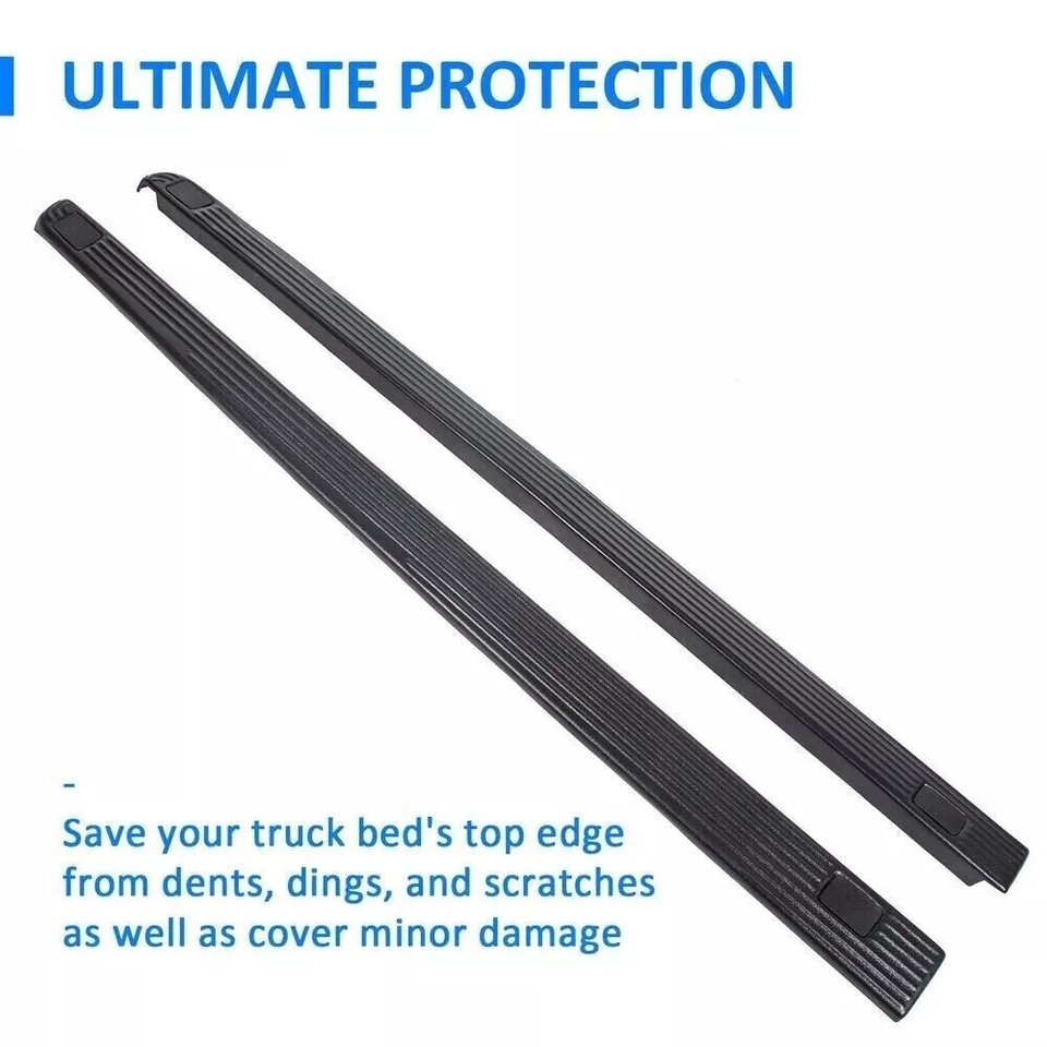 For Ford F250 F350 Super Duty 6 3/4' Bed Side Rail Top Molding Covers ...